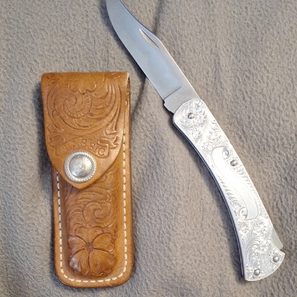 Buck 111 Classic | Accessories | Buck 11 Classic Engraved Silver Pocket ...